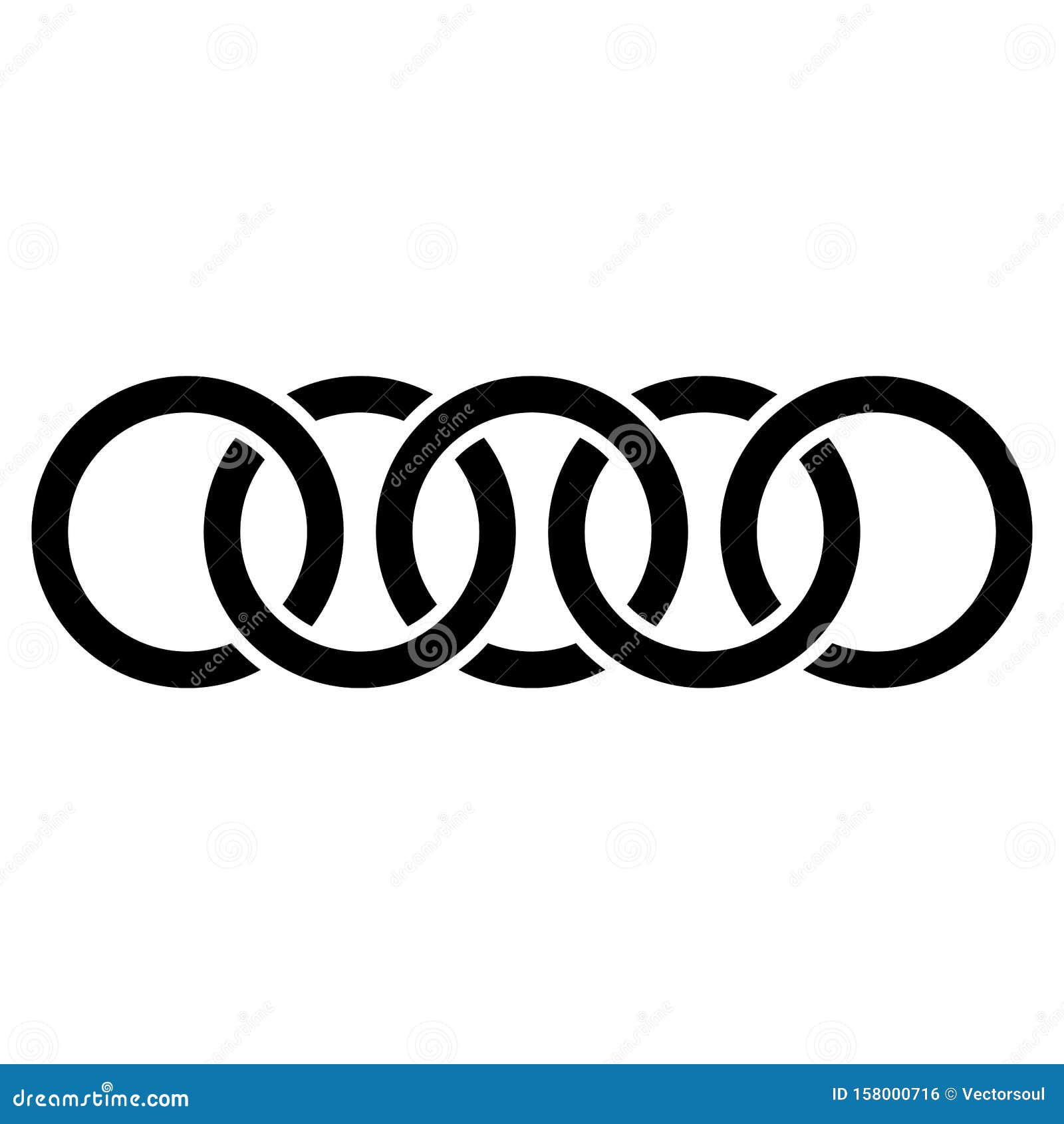 Abstract Interlace, Interweave Geometric Circle Element. Intersecting ...