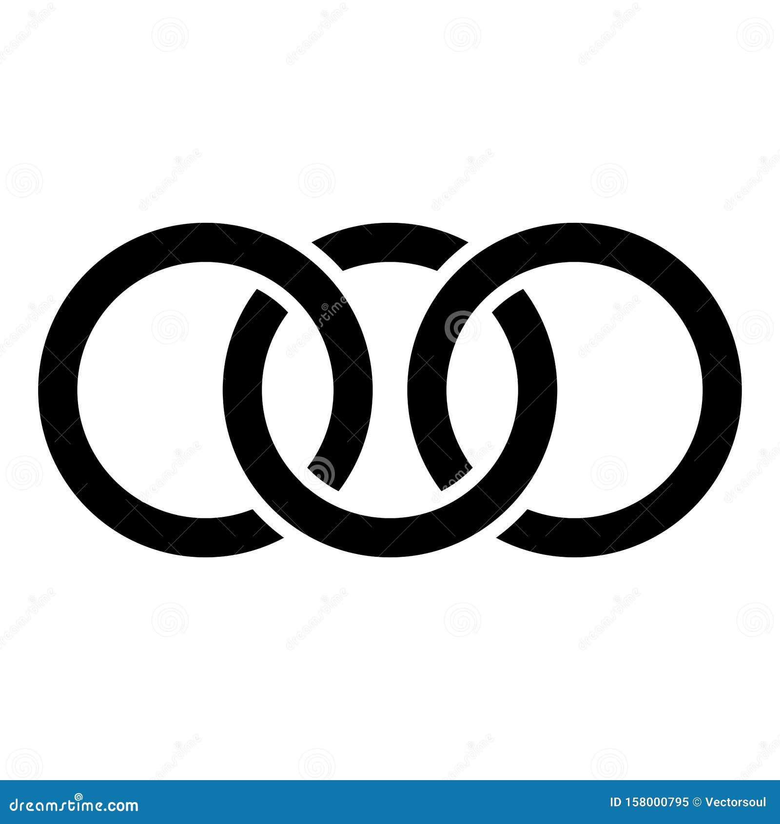 Abstract Interlace, Interweave Geometric Circle Element. Intersecting ...