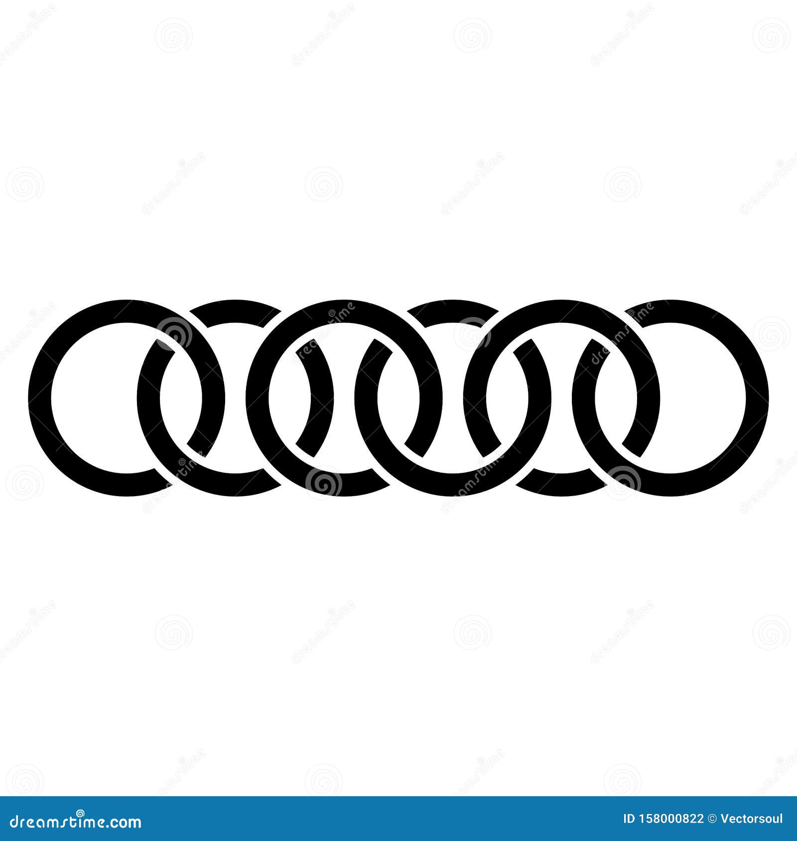 Abstract Interlace, Interweave Geometric Circle Element. Intersecting ...