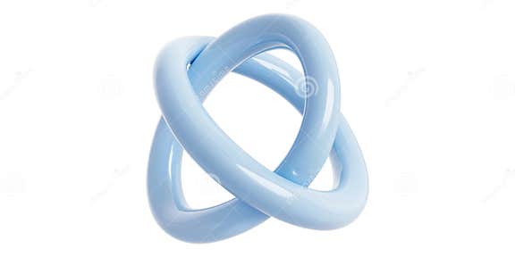 Abstract Interlocking Blue Torus Design Isolated on Transparent ...