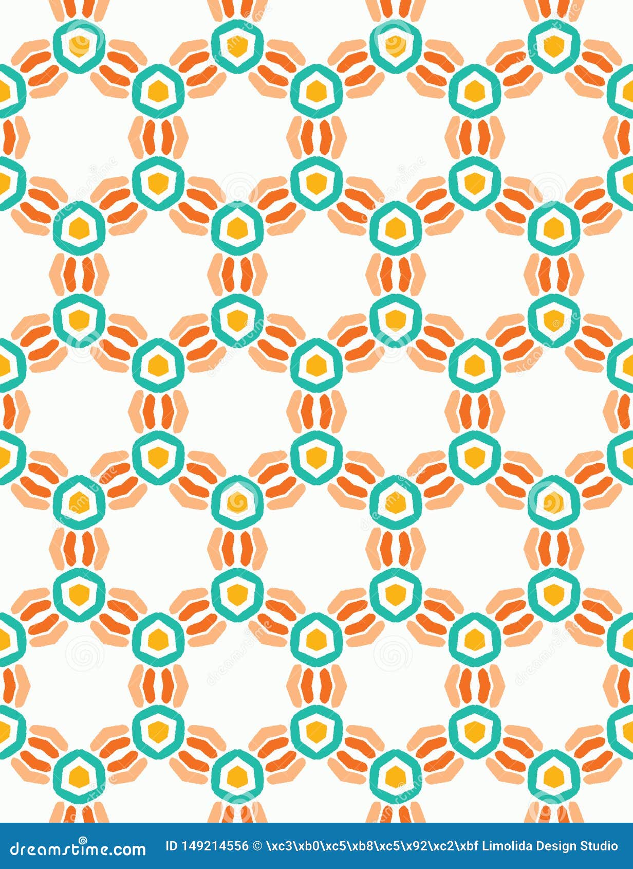 Abstract Interlocking Knot Circles Vector Pattern Seamless Background