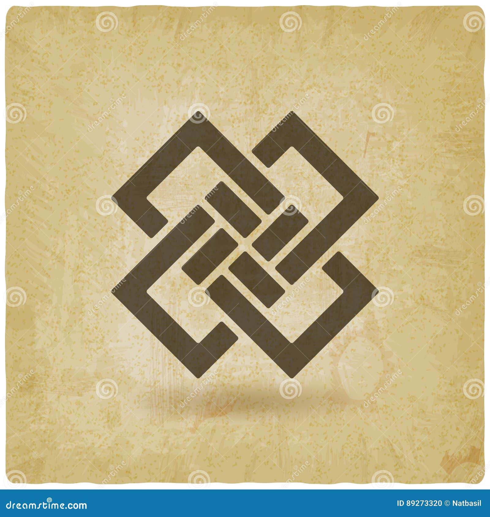 Abstract Interlocking Squares Vintage Background Stock Vector ...