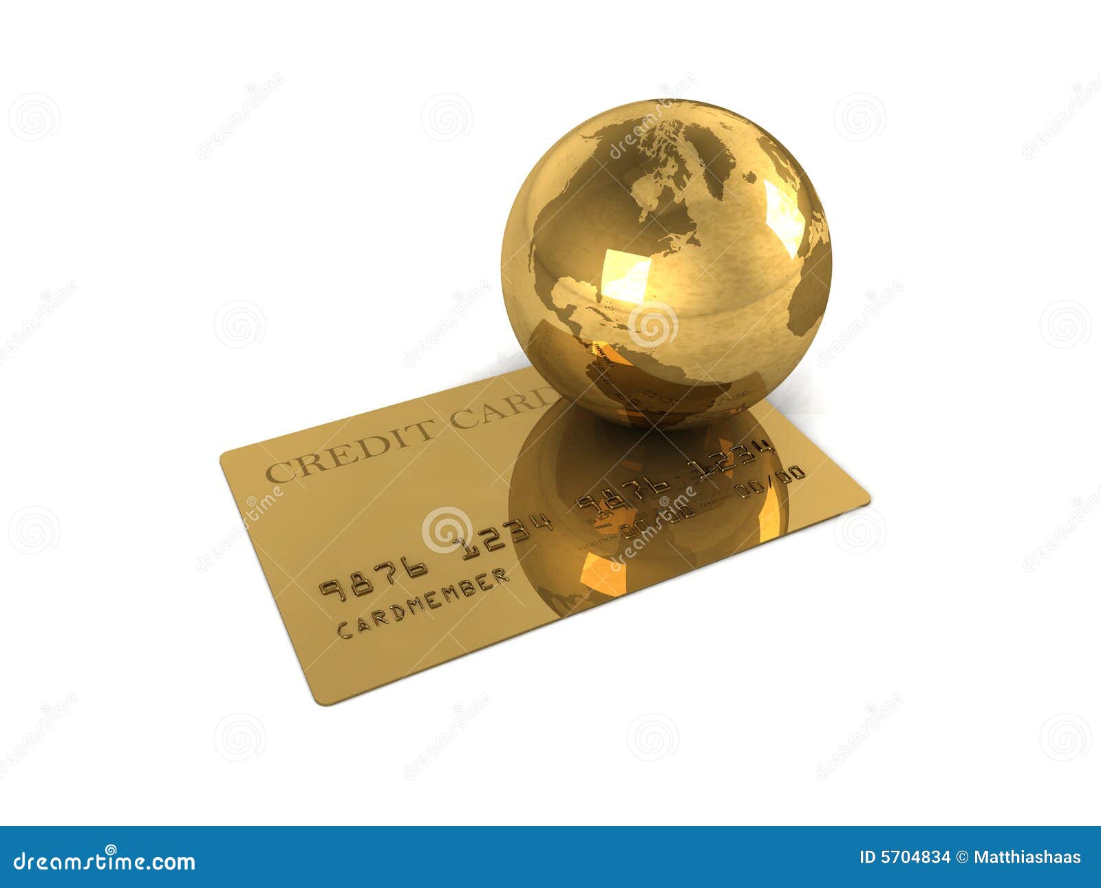 Gold Credit Card. Mockup Of Golden Bank Card. Design Of Vip Plastic ...
