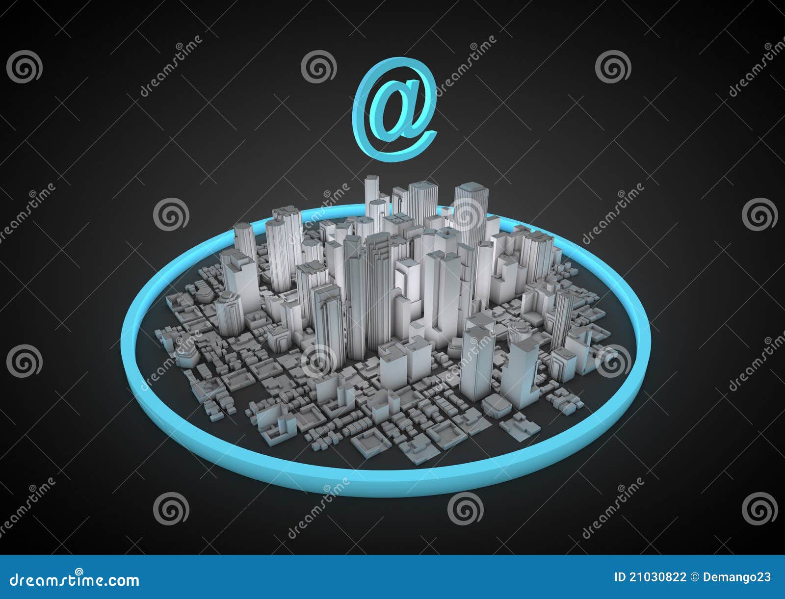 Abstract internet city stock illustration. Illustration of modern ...