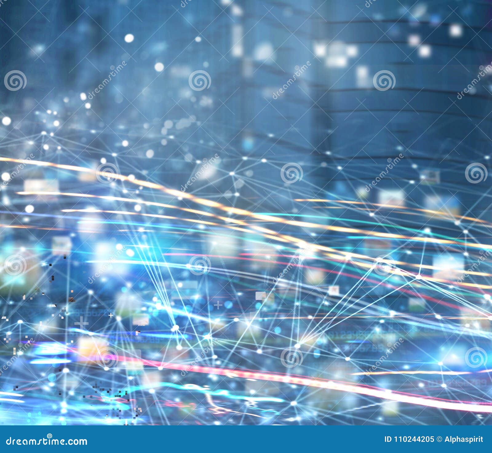 Abstract Internet Connection Network Background with Motion Effects ...