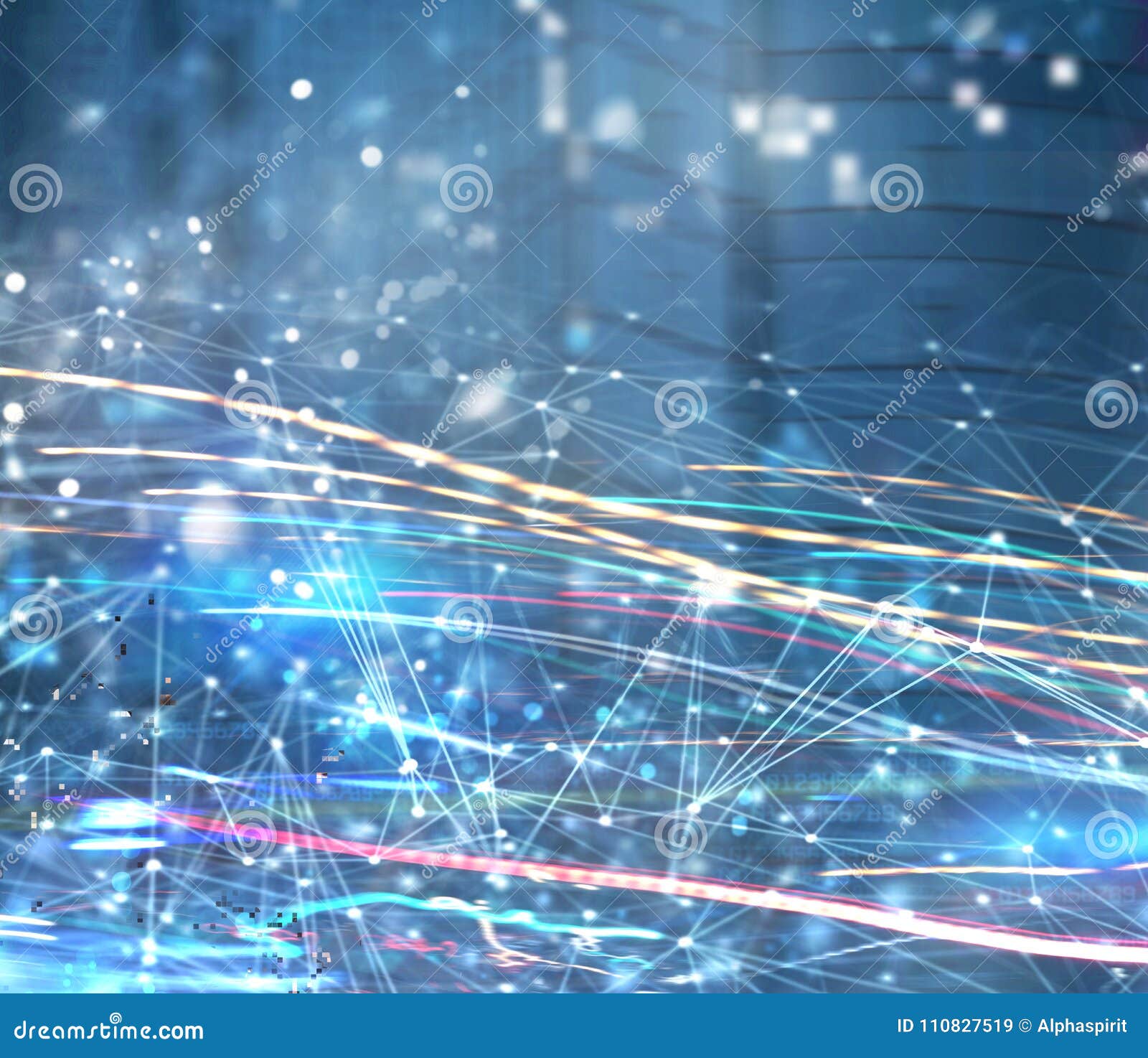 Abstract Internet Connection Network Background with Motion Effects ...