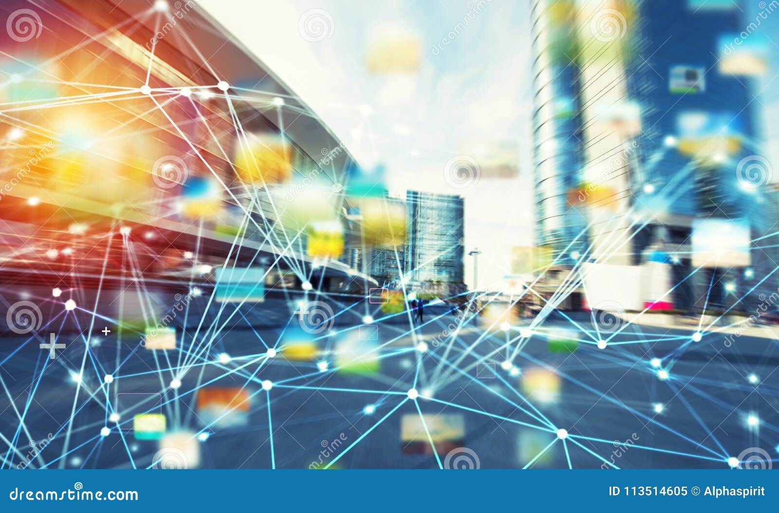 Abstract Internet Connection Network Background with Motion Effects ...