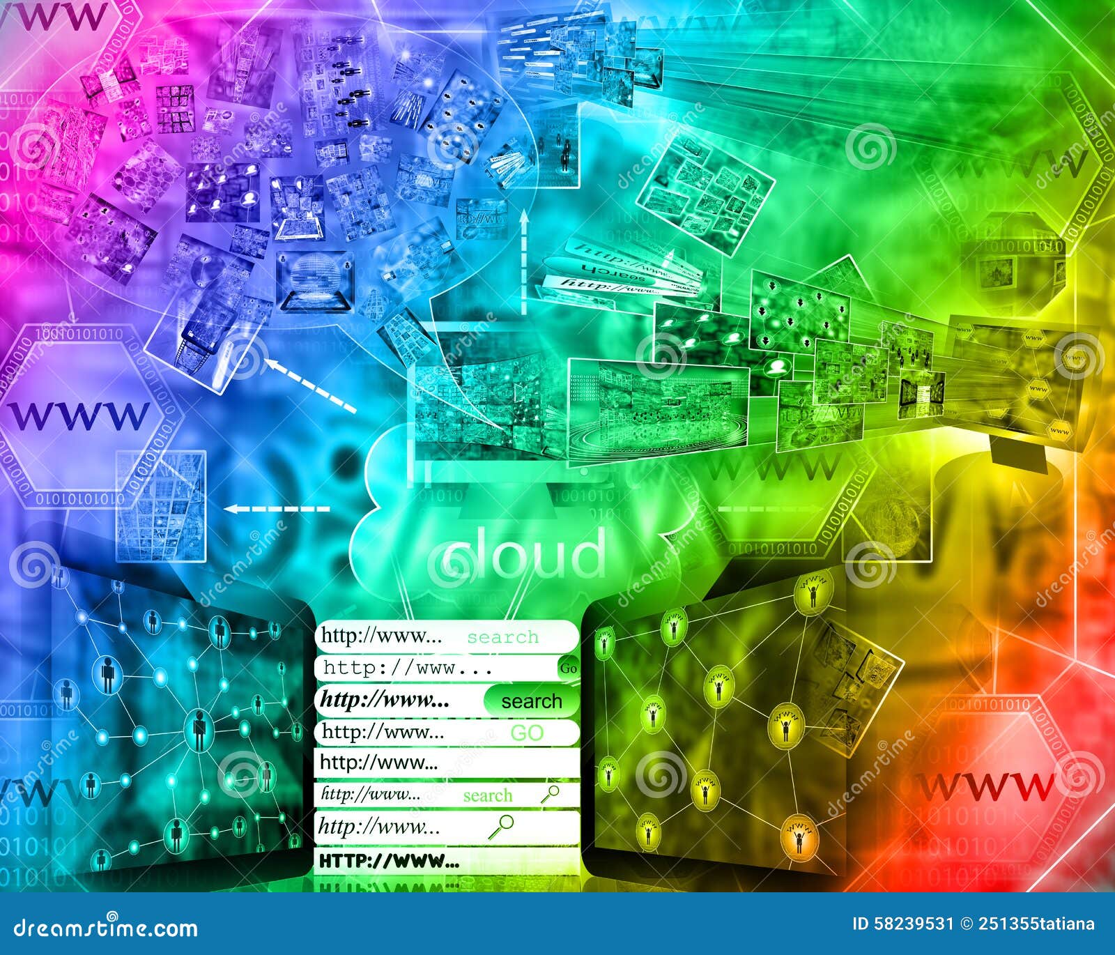 Abstract Internet stock illustration. Illustration of information ...