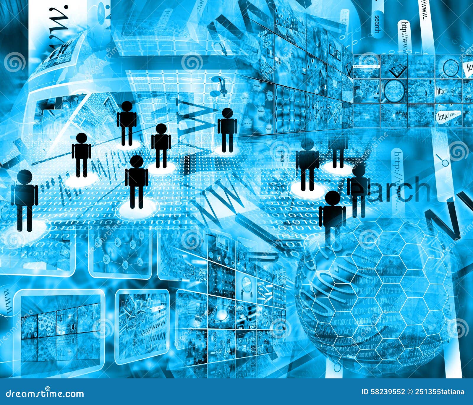 Abstract Internet stock illustration. Illustration of choice - 58239552