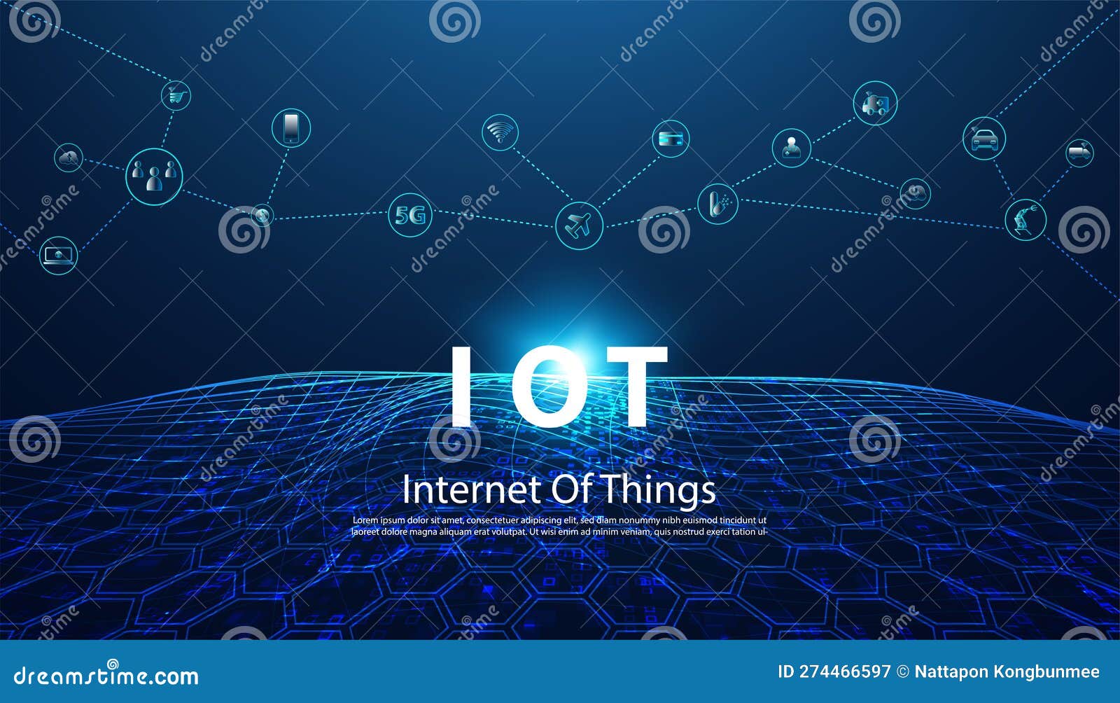 5G Network Innovation Technology Banner. Wireless Systems And Internet ...