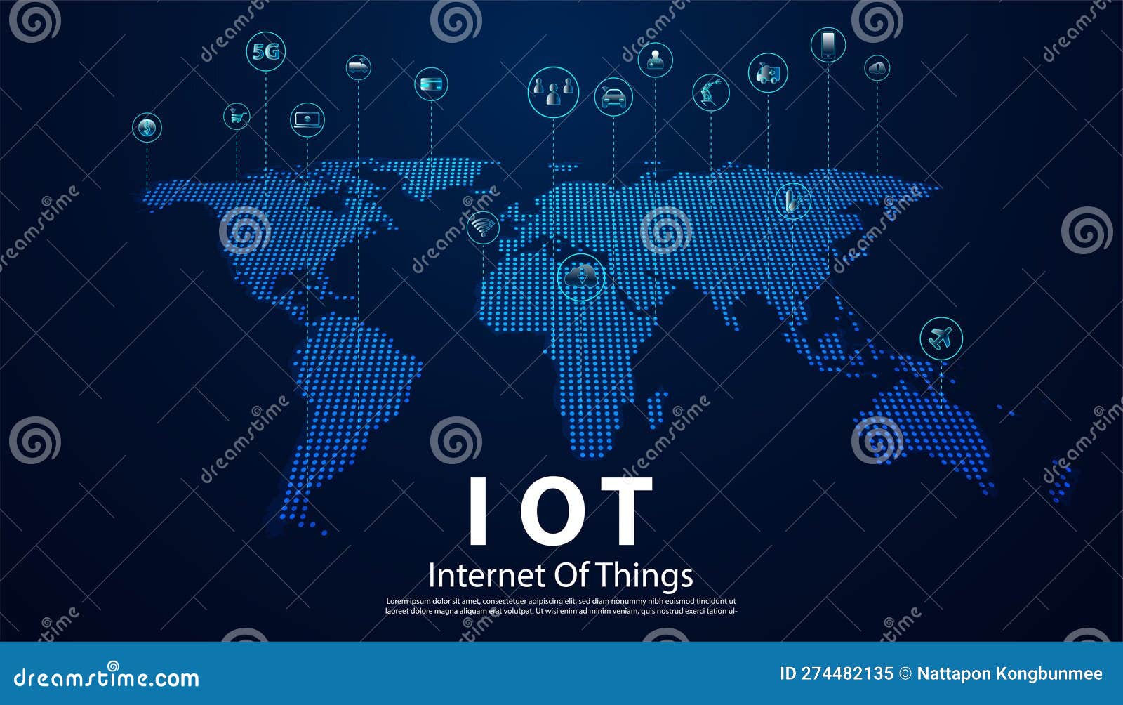 Abstract Internet of Things Concept City 5G.IoT Internet of Things ...
