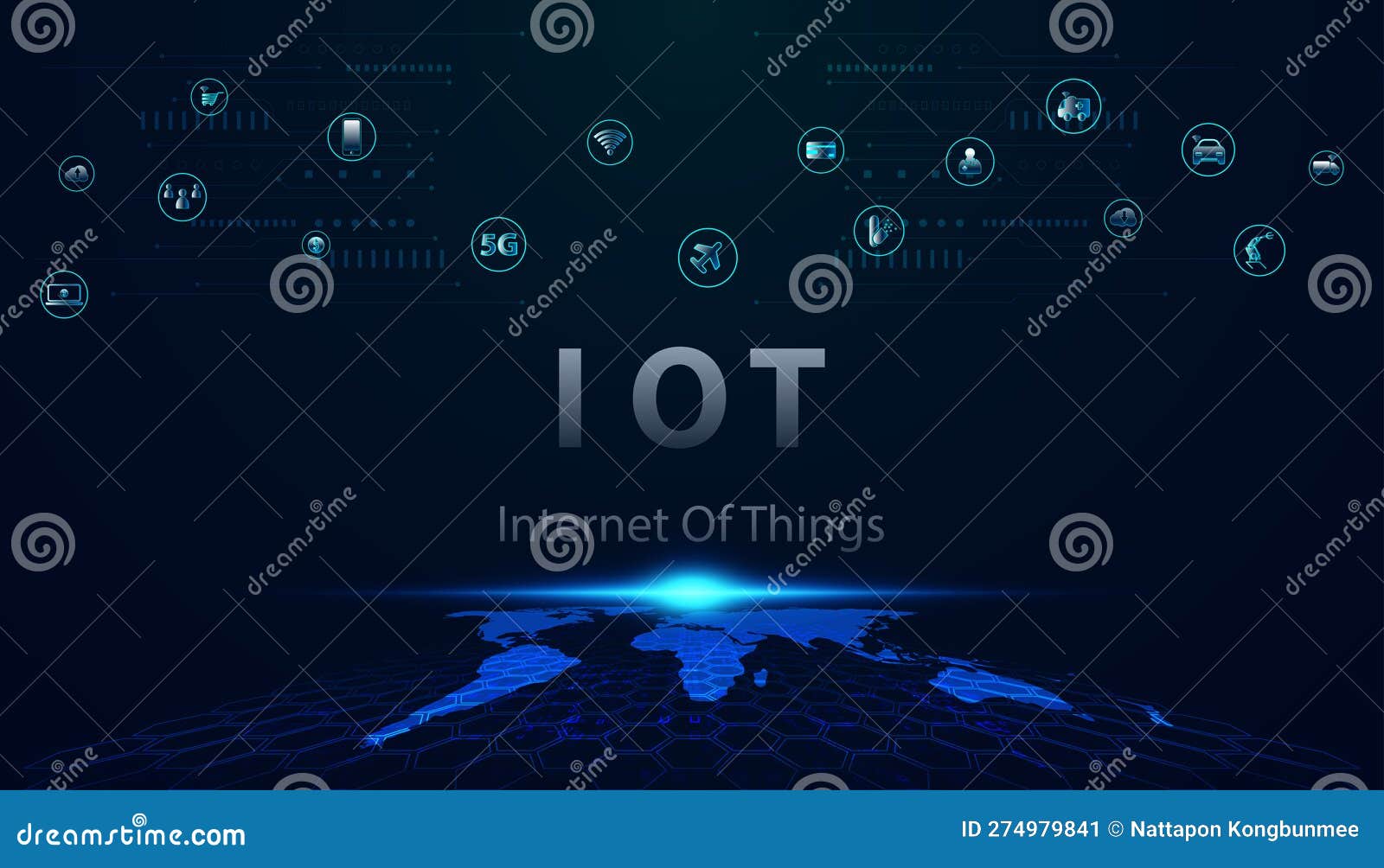 Abstract Internet of Things Concept City 5G.IoT Internet of Things ...