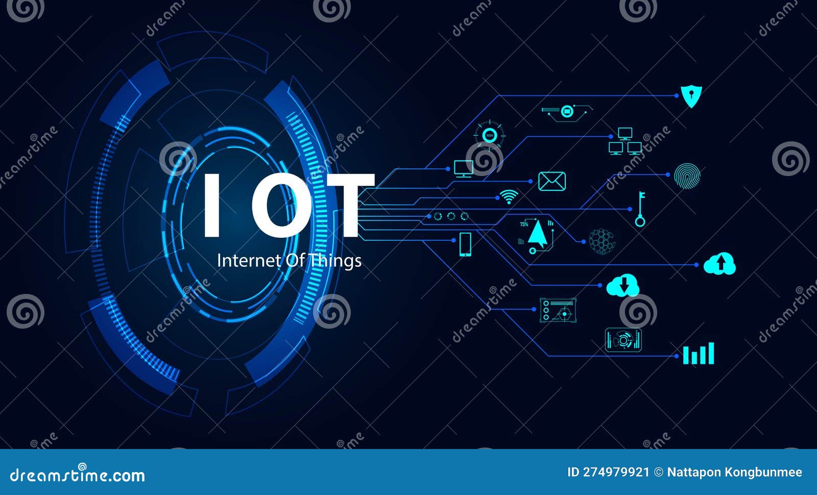 Abstract Internet of Things Concept City 5G.IoT Internet of Things ...