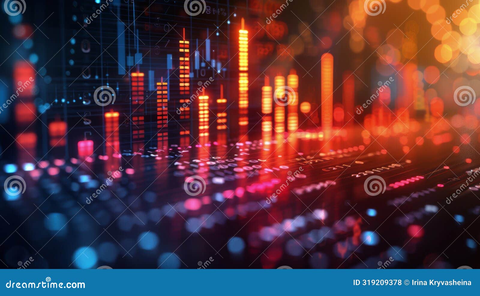 Abstract Interpretation of a Bar Chart Stock Photo - Image of ...