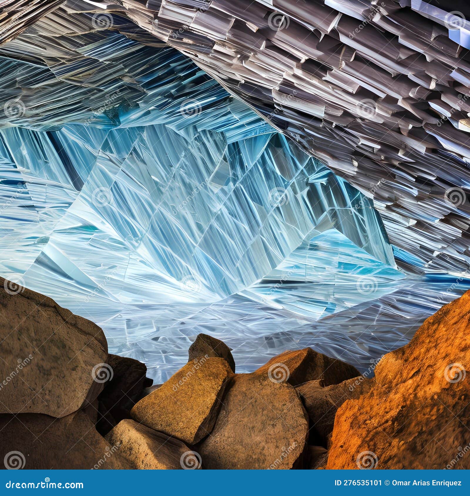 An Abstract Interpretation of a Crystal Cave, with Textured and ...