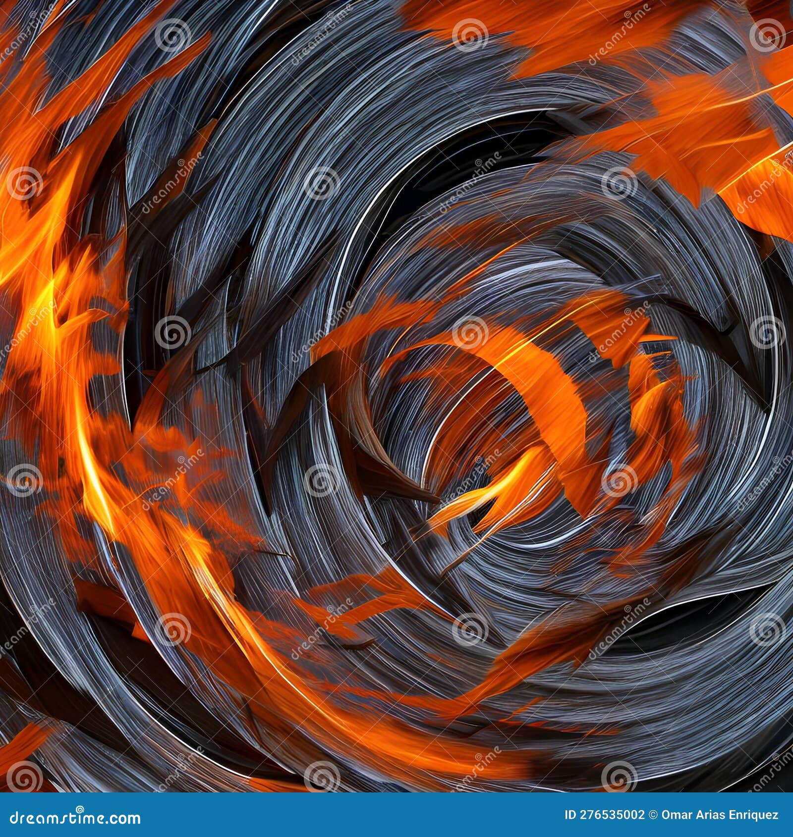 An Abstract Interpretation of a Fire, with Textured and Patterned ...