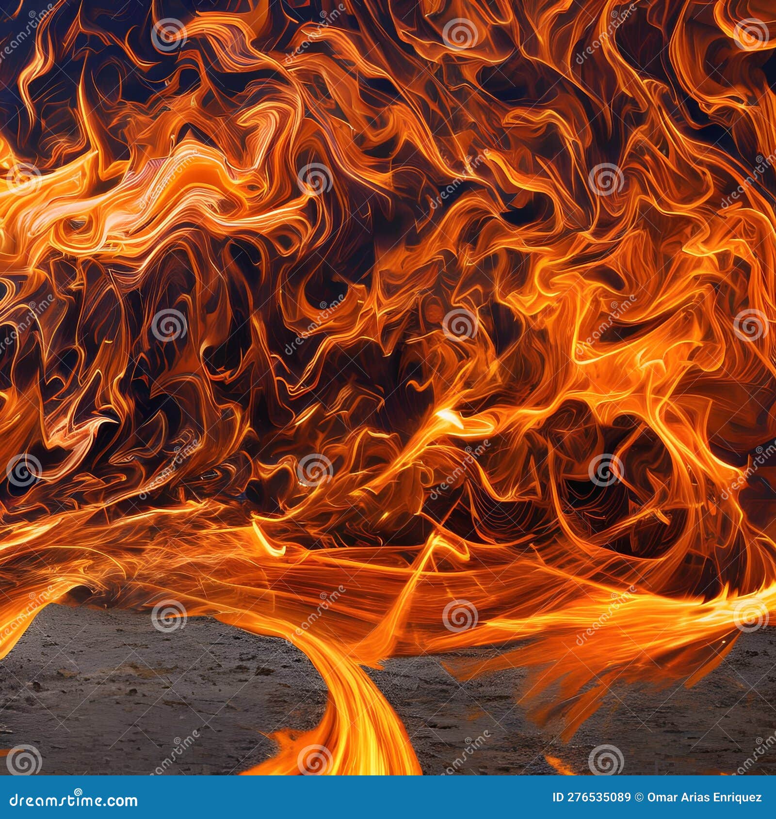 An Abstract Interpretation of a Fire, with Textured and Patterned ...