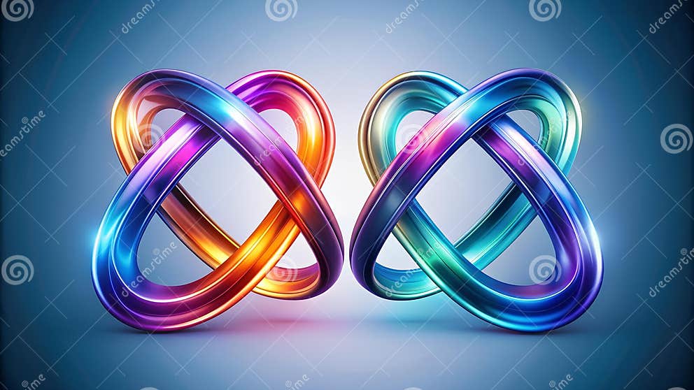 Abstract Intertwined Letters AI Generated Stock Illustration ...