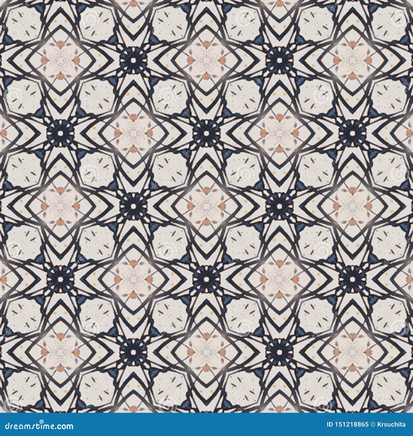 Abstract Intricate Repeat Graphic Pattern Design Stock Illustration ...