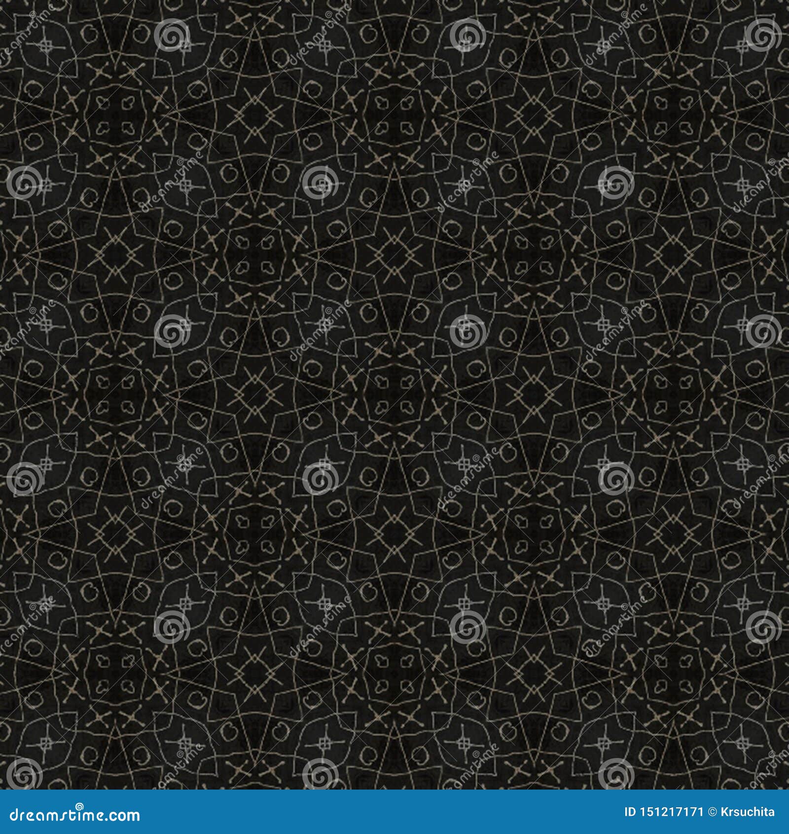 Abstract Intricate Repeat Graphic Pattern Design Stock Illustration ...