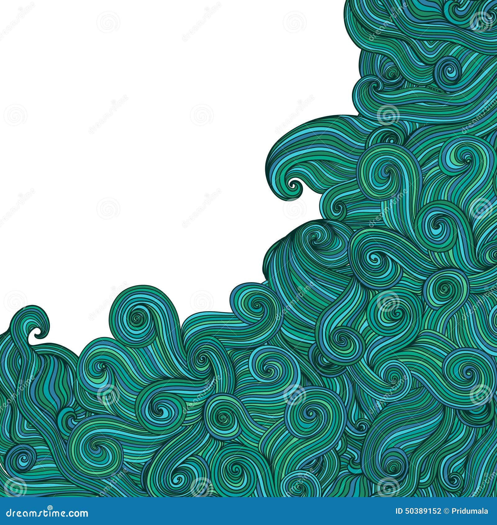 Abstract Invitation Card with Abstract Wave. Template Wavy Frame Stock ...