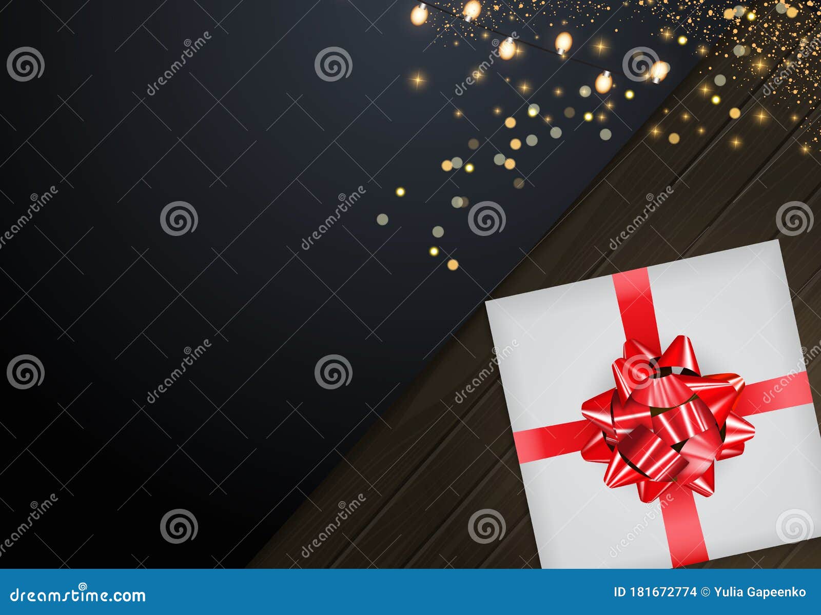 Abstract Invitation Card Background with Gift Box. Vector Illustration ...