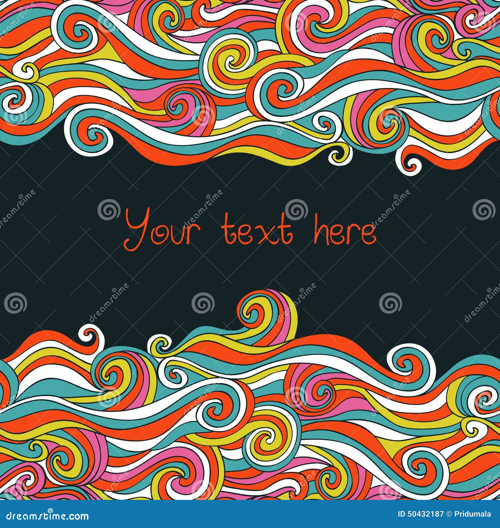 Abstract Invitation Card. Template Frame Design for Card. Stock Vector ...