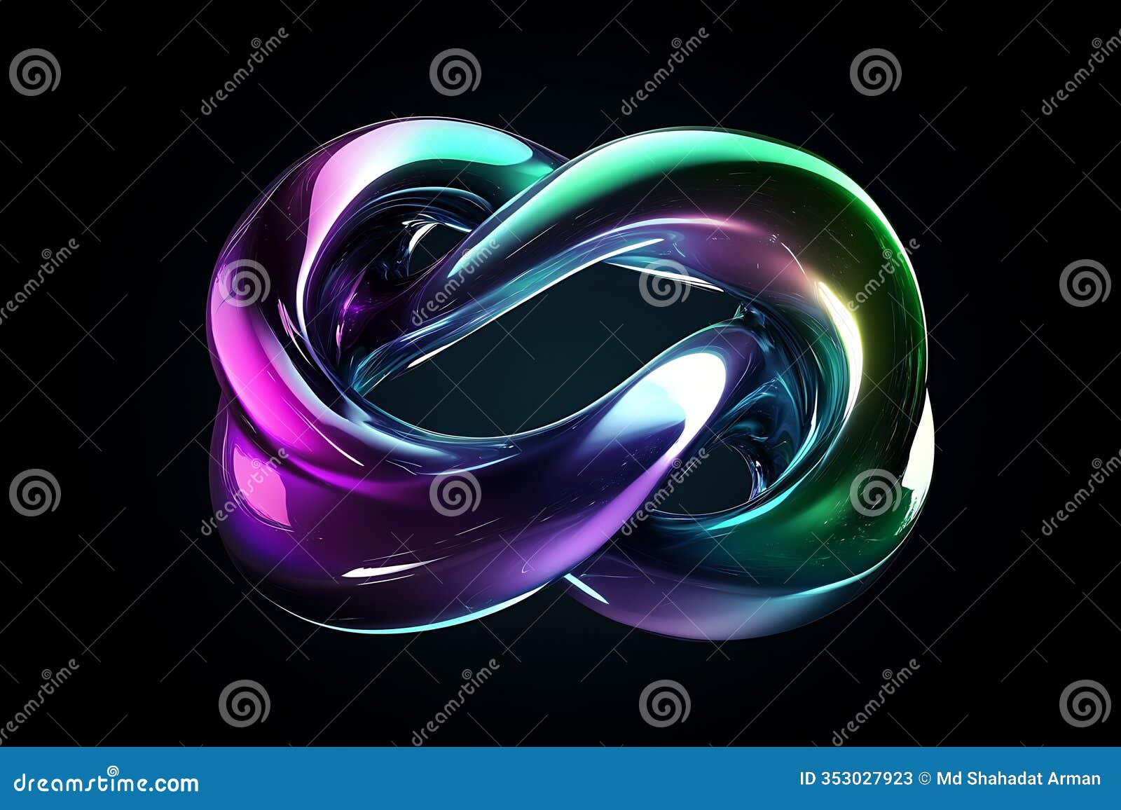 Abstract Iridescent Infinity Symbol Stock Illustration - Illustration of design, digital: 353027923
