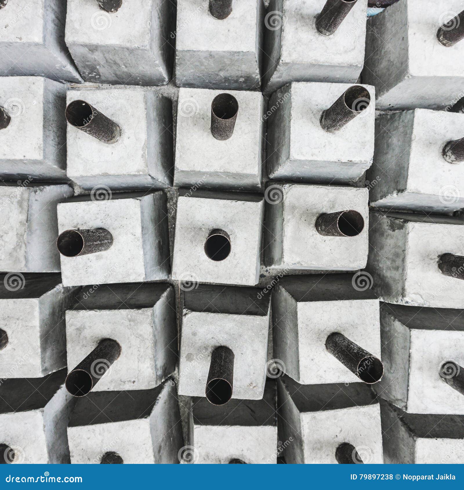 Abstract Iron Post in Concrete Base Background Stock Photo - Image of ...