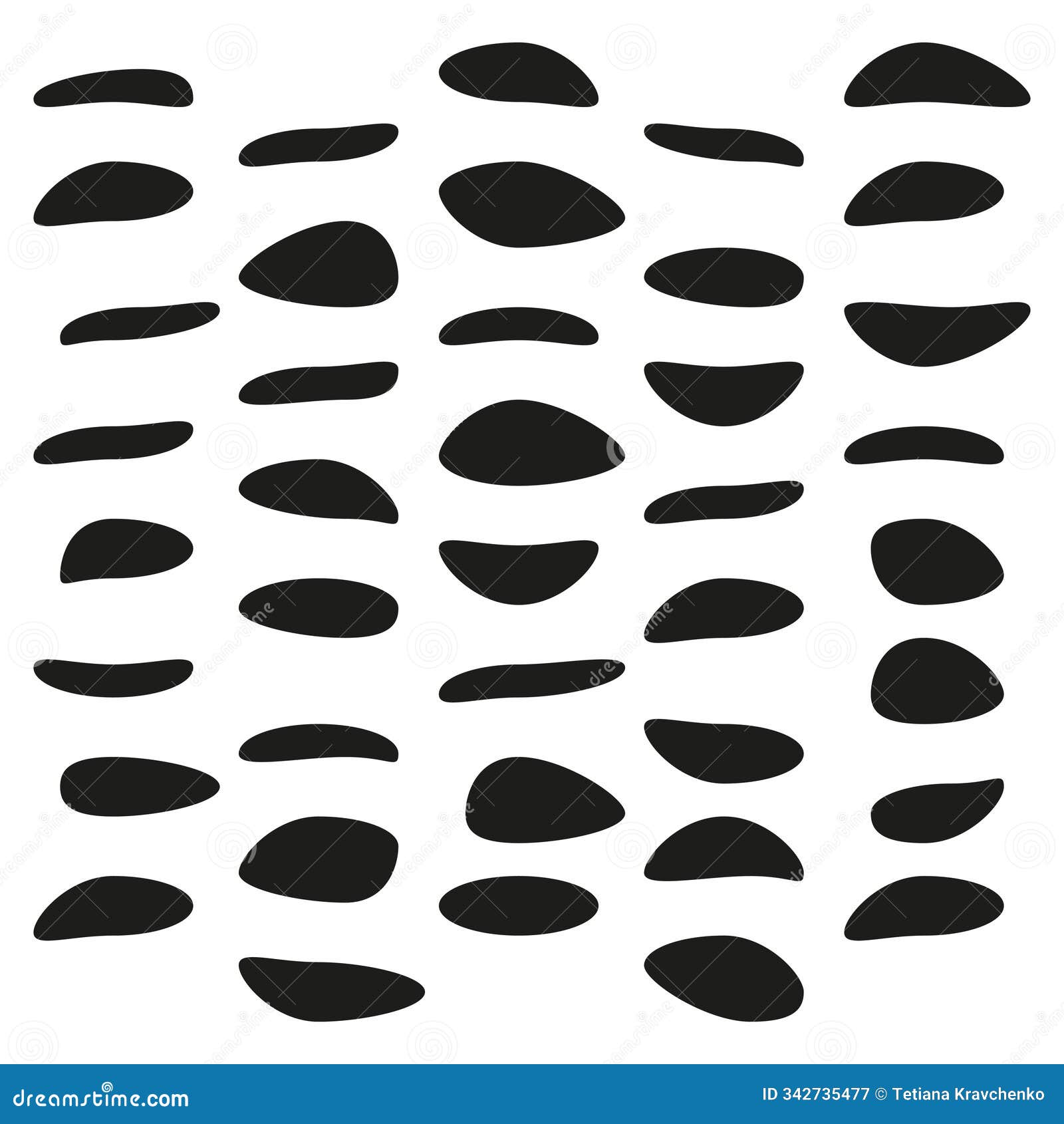 Abstract Irregular Dot Pattern. Organic Shapes Vector. Black and White ...