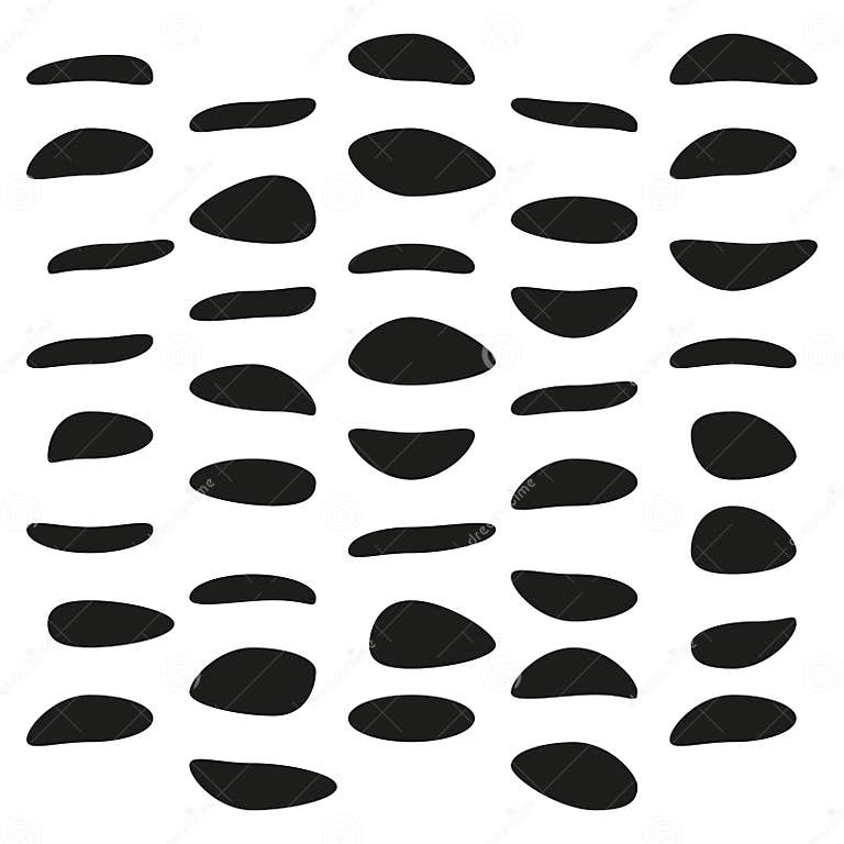 Abstract Irregular Dot Pattern. Organic Shapes Vector. Black and White ...