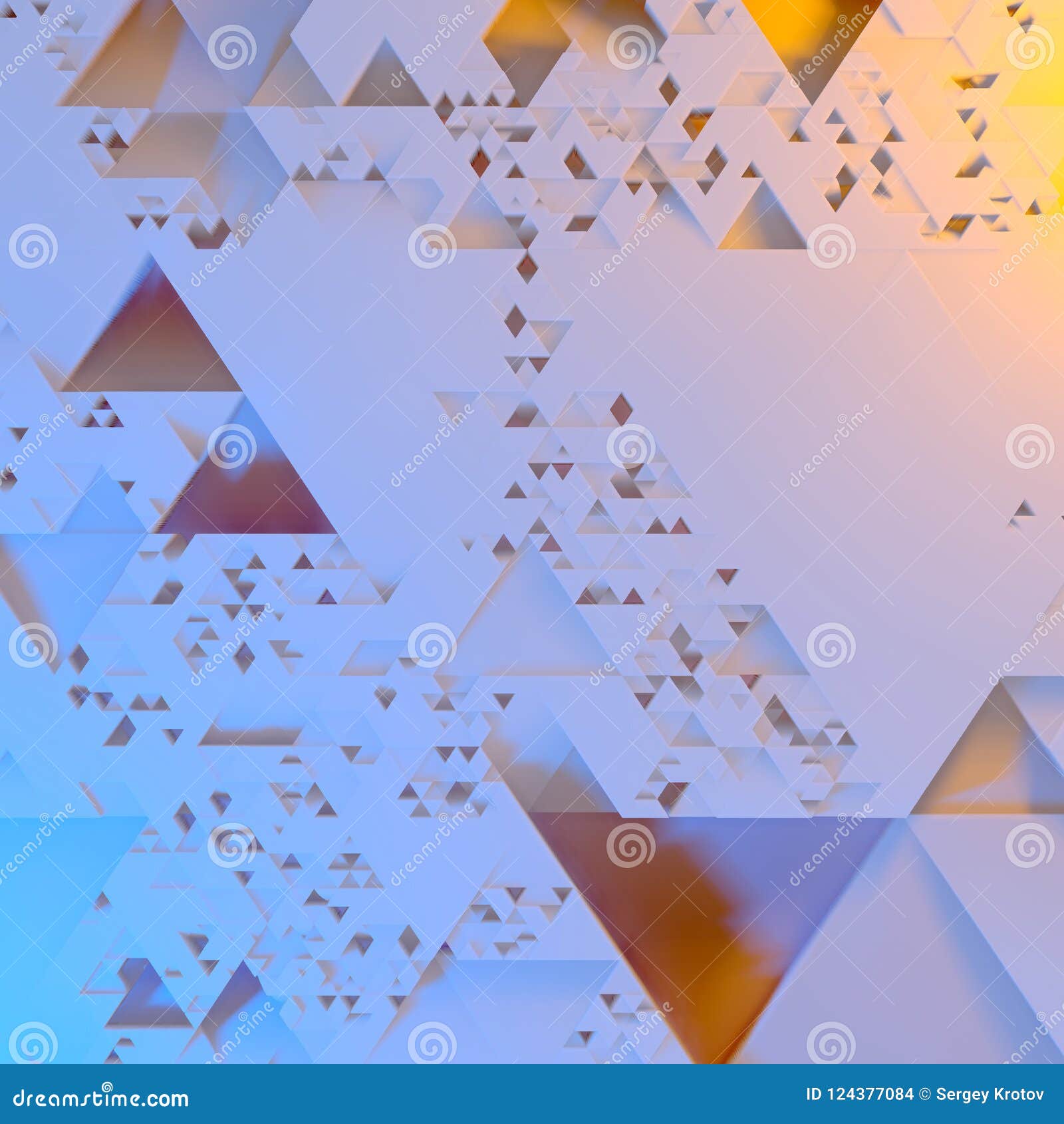 Abstract Irregular Futuristic Architectural Pattern, Triangles 3d ...