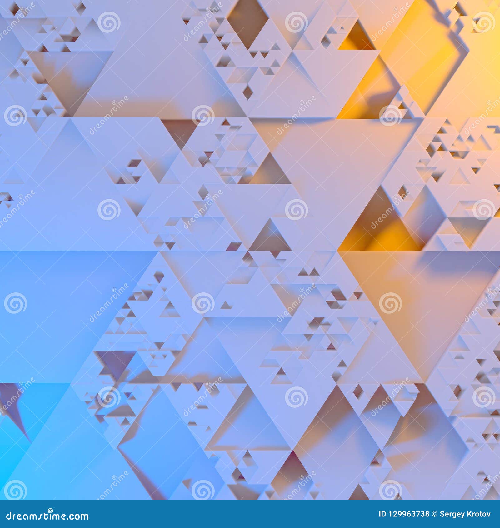 Abstract Irregular Futuristic Architectural Pattern, Triangles 3d ...