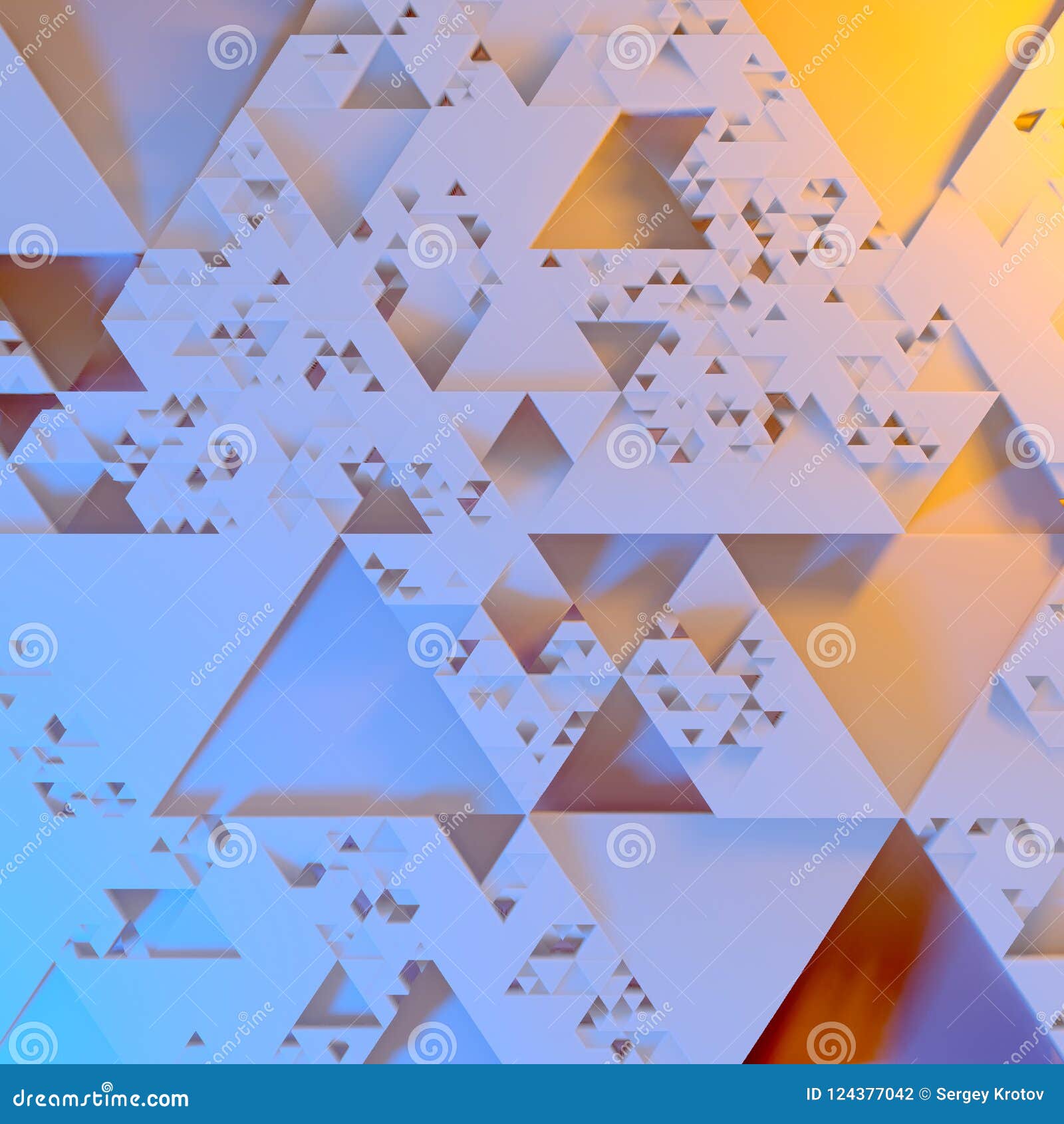 Abstract Irregular Futuristic Architectural Pattern, Triangles 3d ...