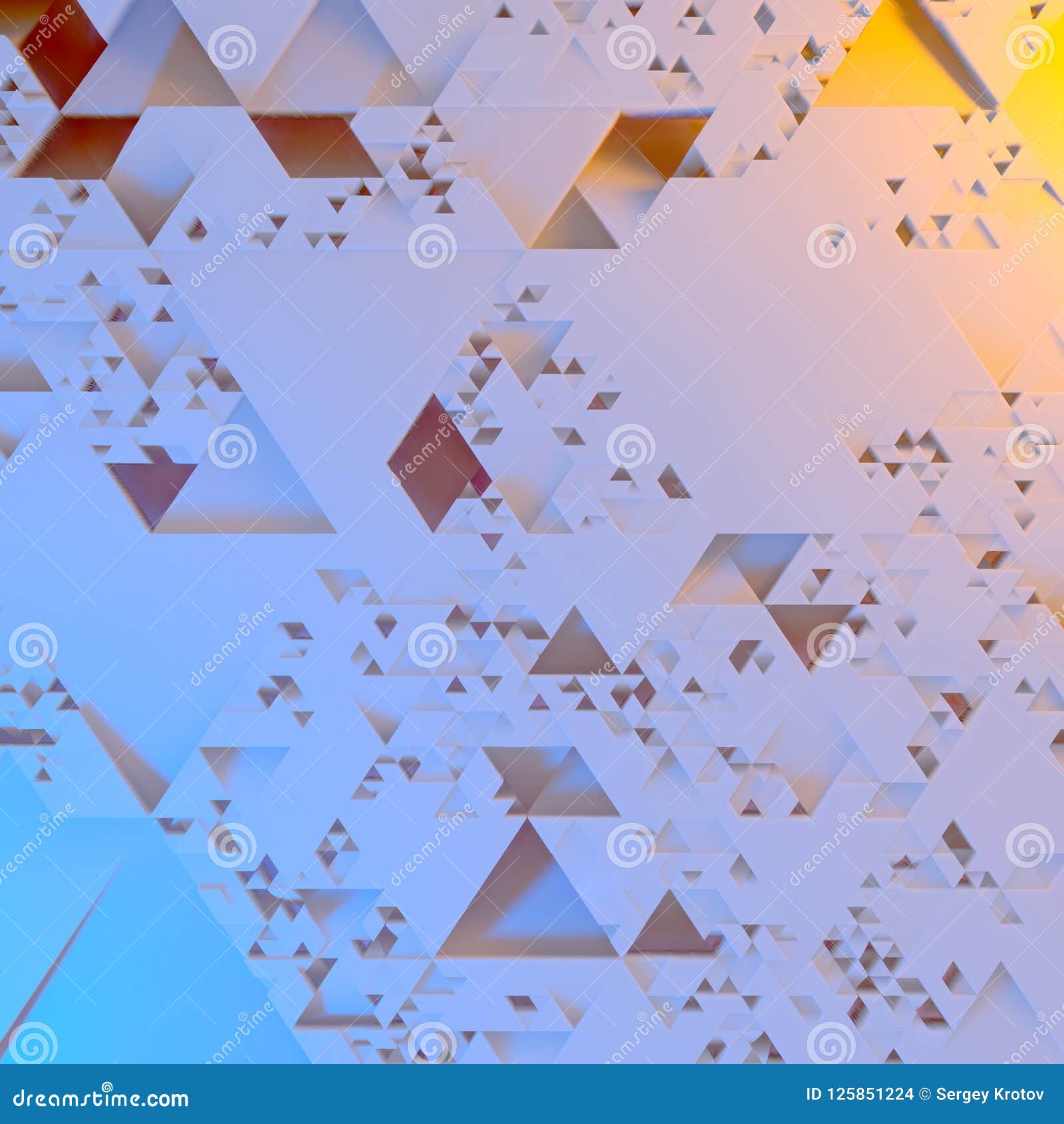 Abstract Irregular Futuristic Architectural Pattern, Triangles 3d ...