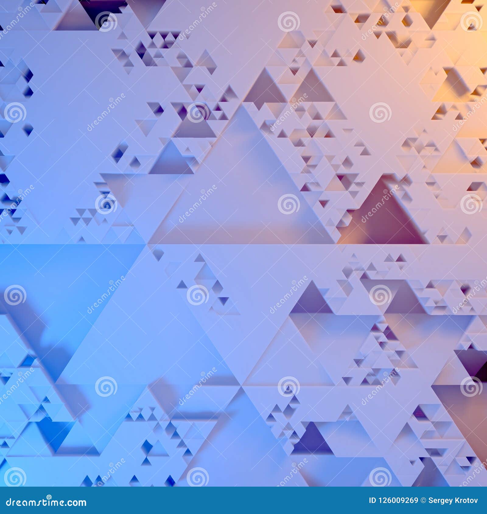 Abstract Irregular Futuristic Architectural Pattern, Triangles 3d ...