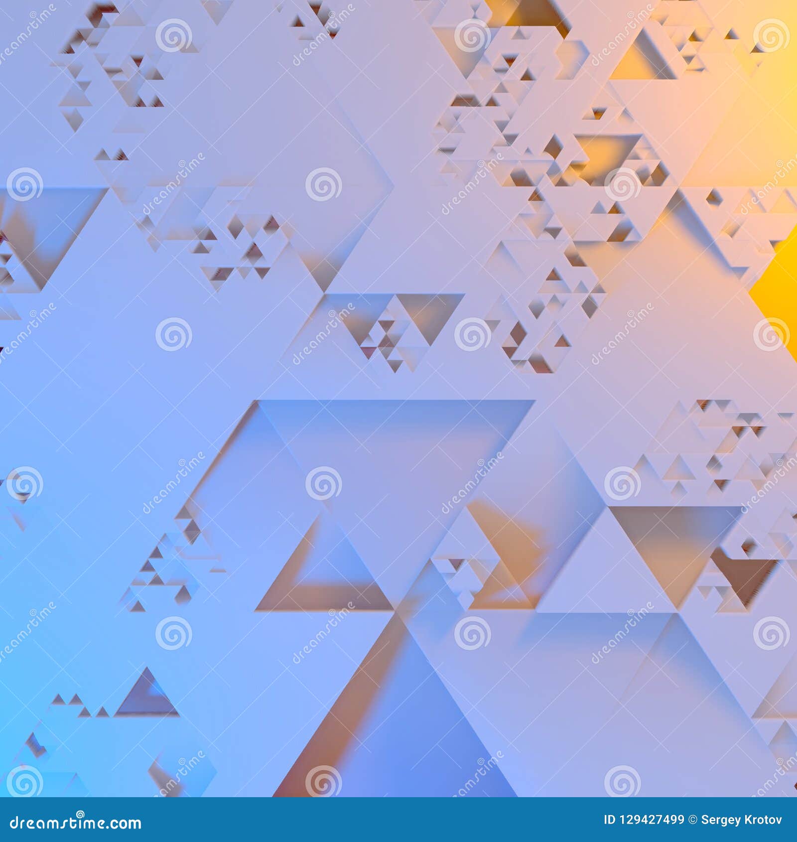 Abstract Irregular Futuristic Architectural Pattern, Triangles 3d ...