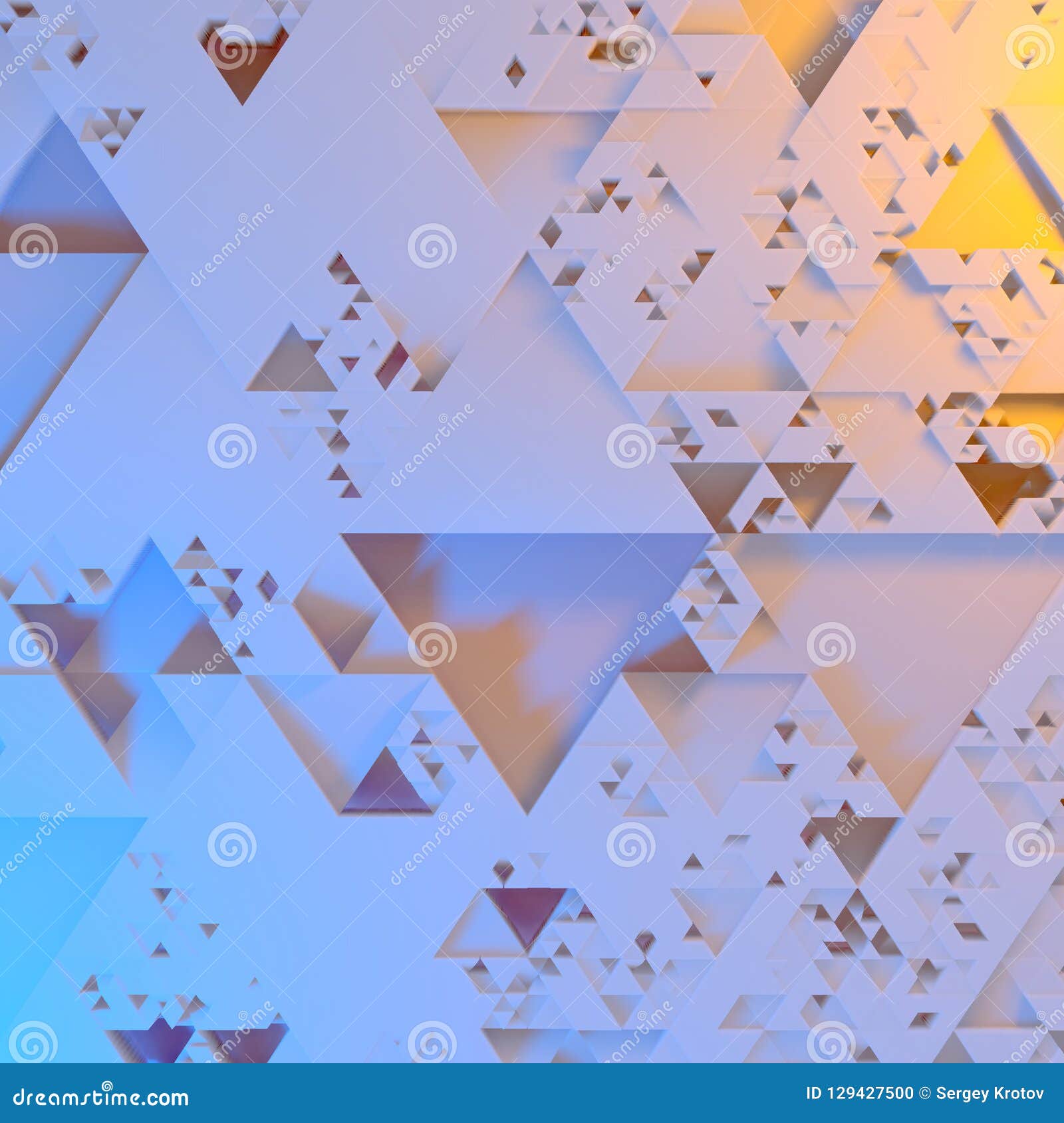 Abstract Irregular Futuristic Architectural Pattern, Triangles 3d ...