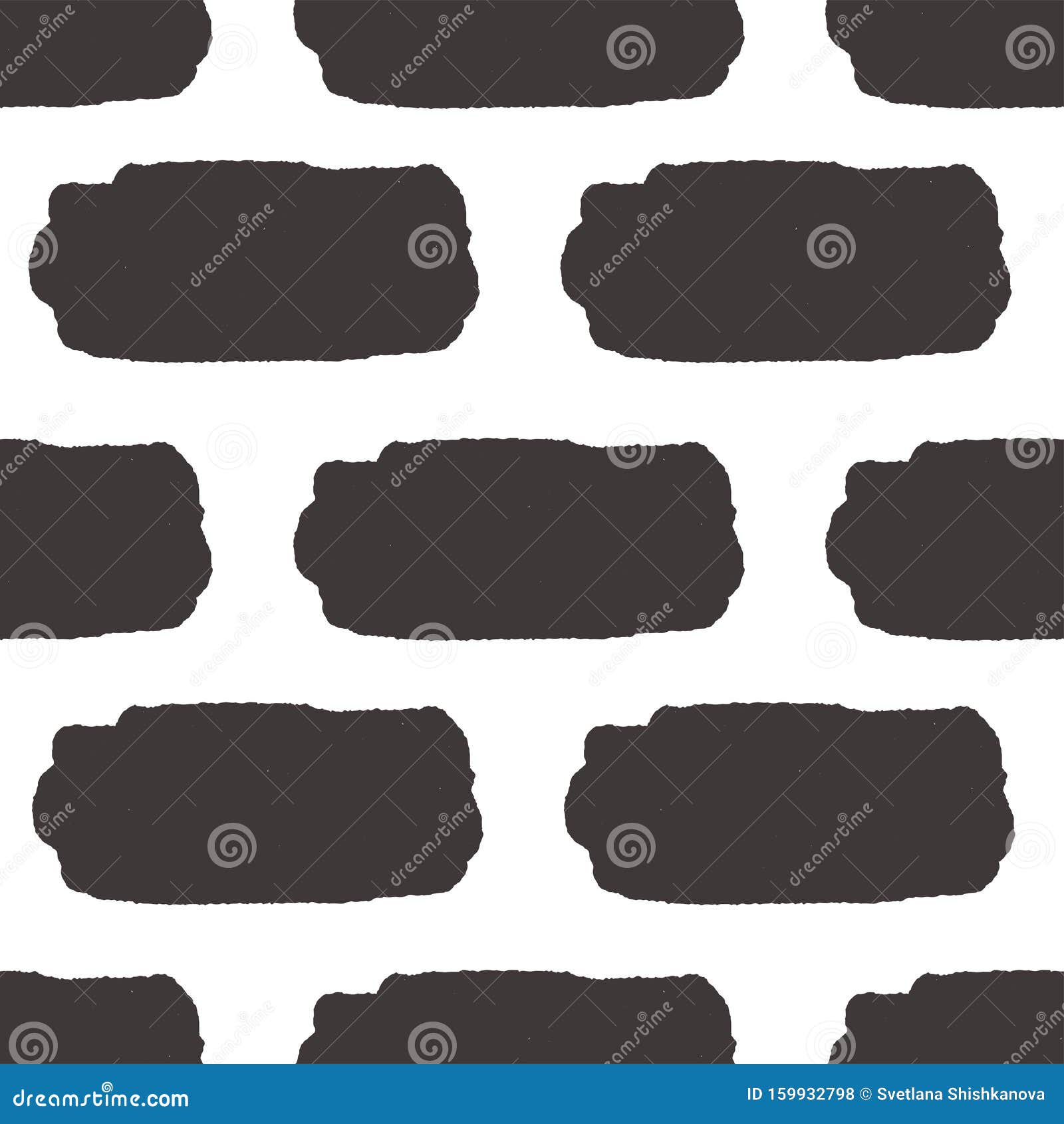 Abstract Irregular Striped Block Motif. Vector Illustration. Dark ...