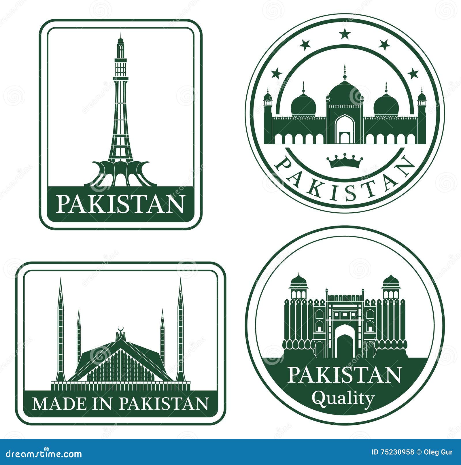 Abstract Islamabad Skyline With Color Buildings. Vector Illustration ...