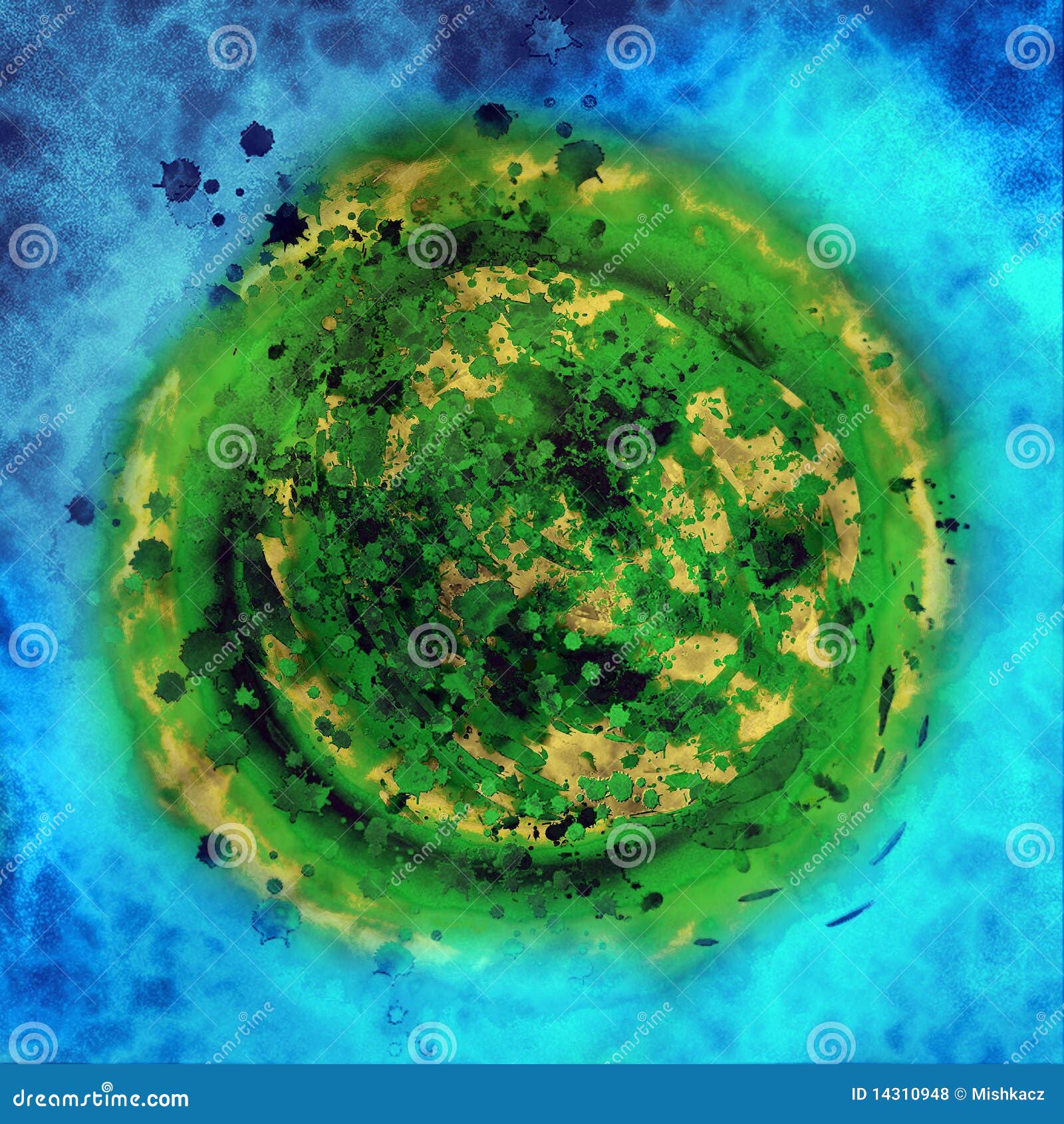 Abstract island stock illustration. Illustration of beautiful - 14310948