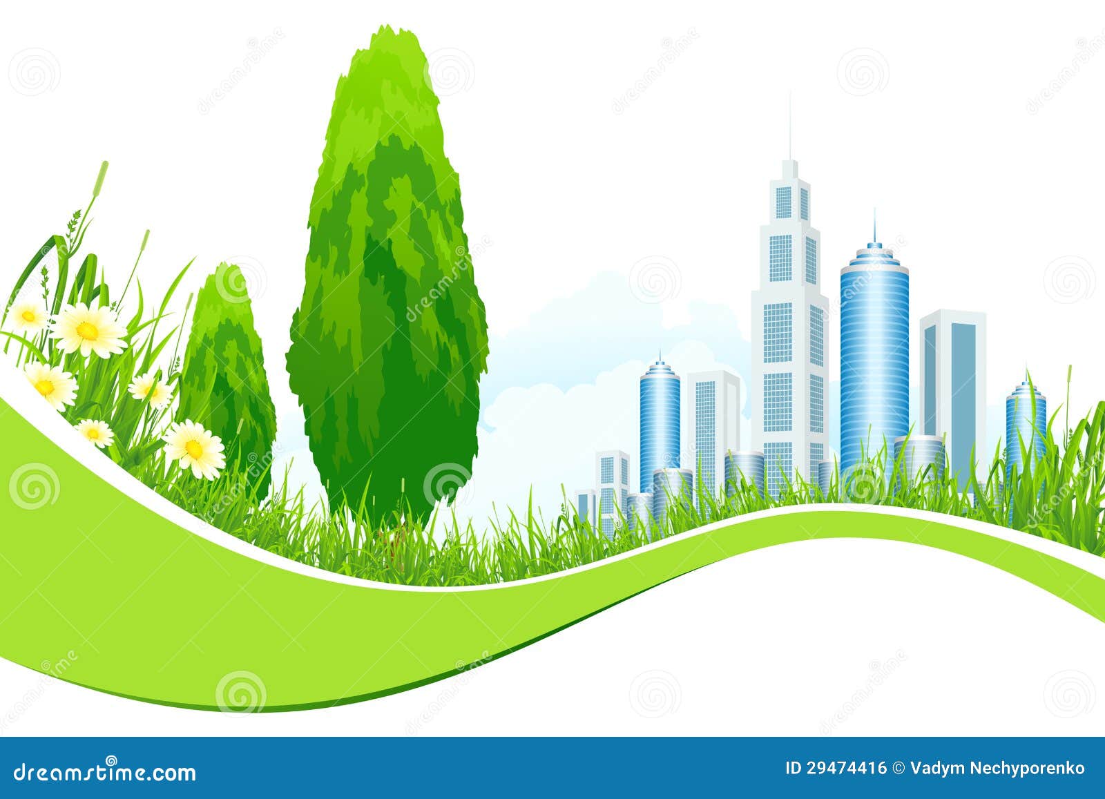 Abstract Isolated Background with City Line Stock Vector - Illustration ...