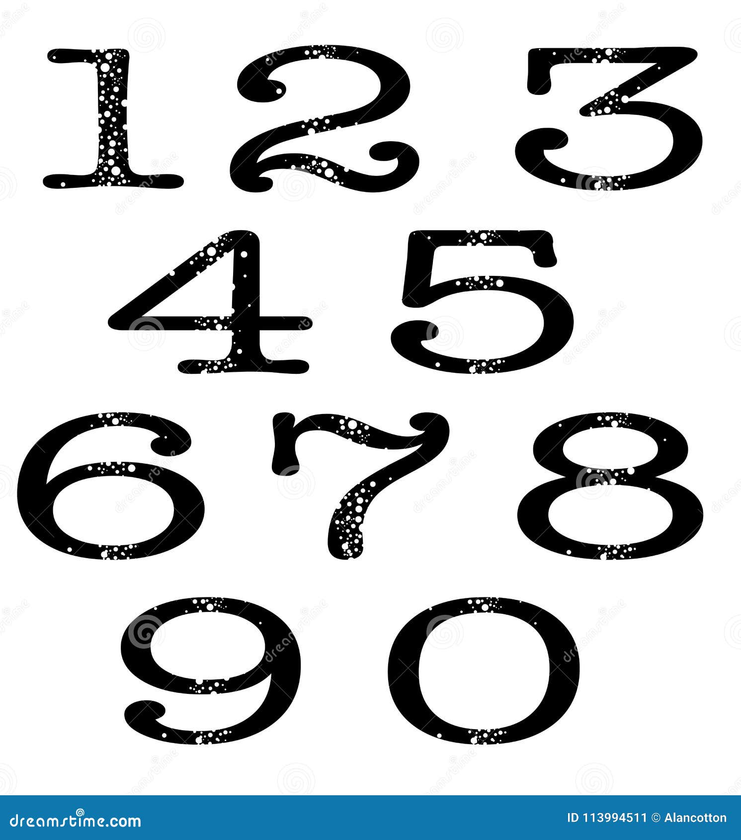 Abstract Isolated Bubble Numbers Stock Vector - Illustration of ...