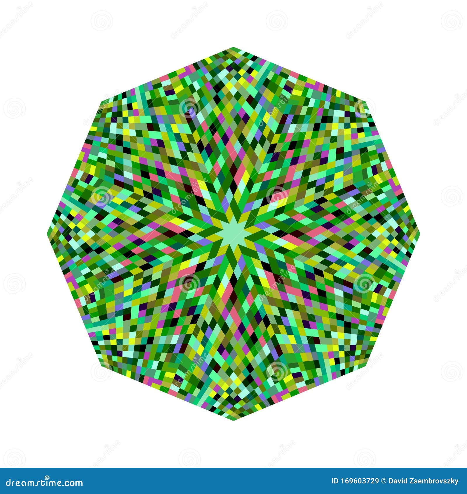 Isolated Abstract Geometrical Tiled Mosaic Octagon Polygon Shape Stock ...