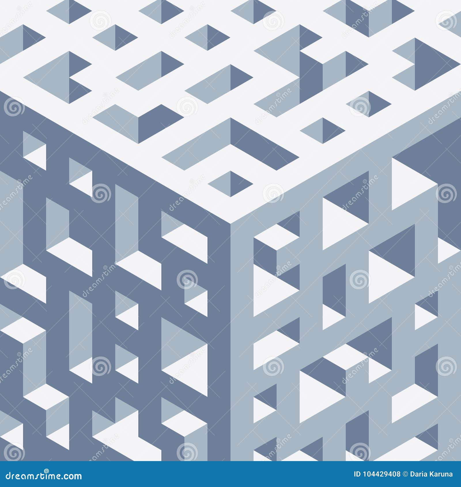 Abstract Isometric Background of Geometric Shapes. Three-dimensional ...