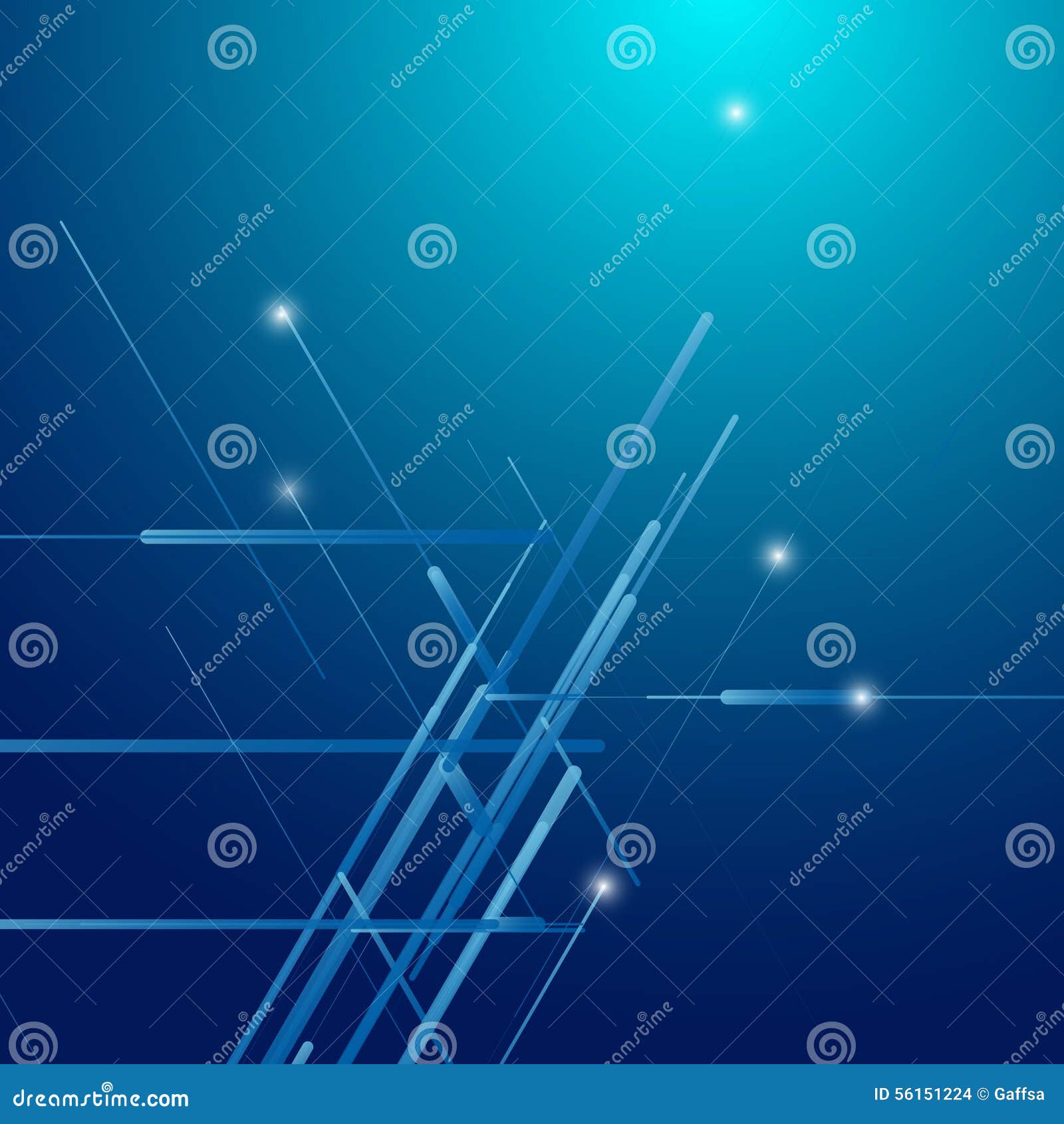 Abstract Isometric Computer Generated 3D Blueprint Stock Vector ...