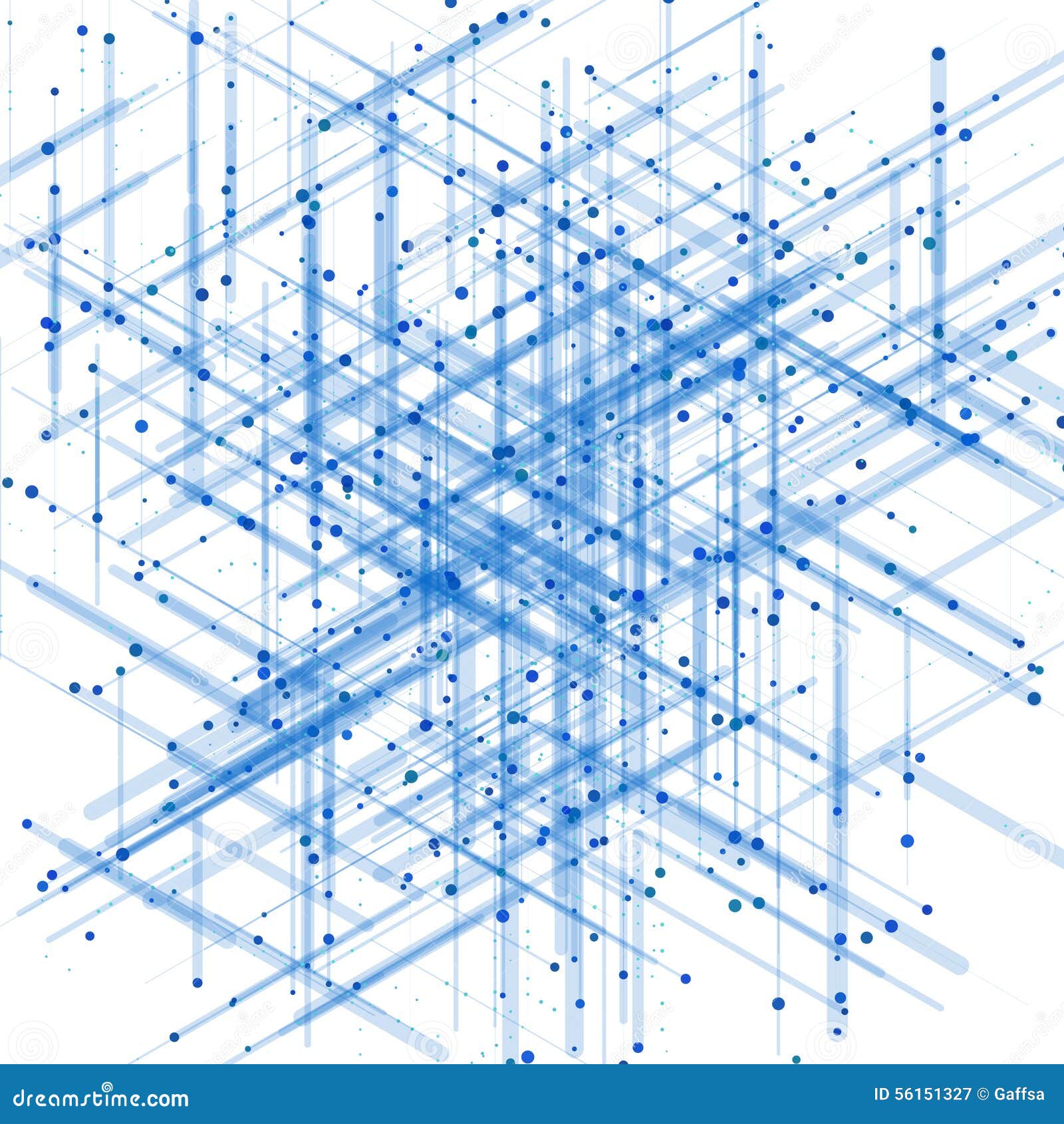 Abstract Isometric Computer Generated 3D Blueprint Stock Illustration ...
