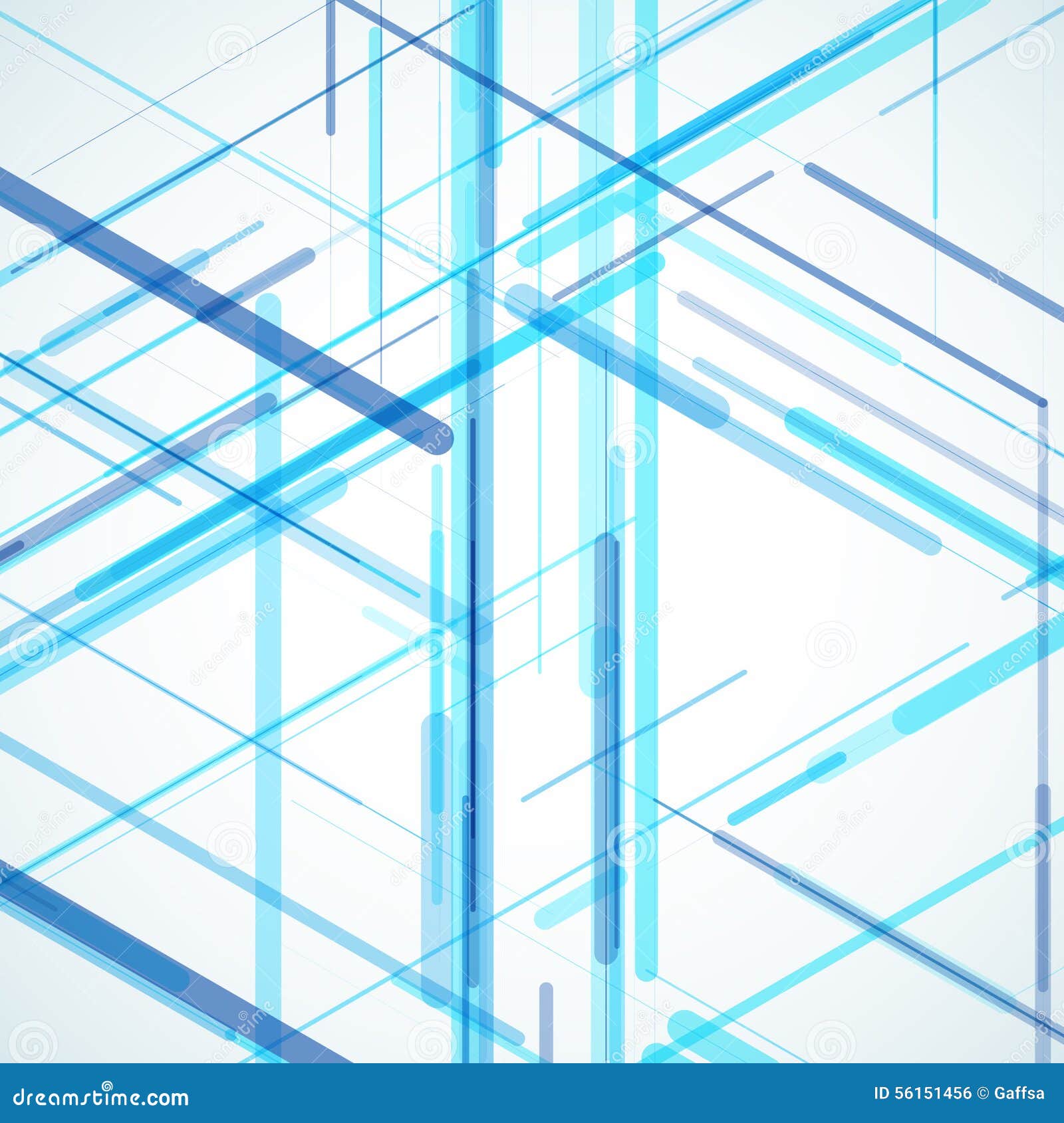 Abstract Isometric Computer Generated 3D Blueprint Stock Vector ...