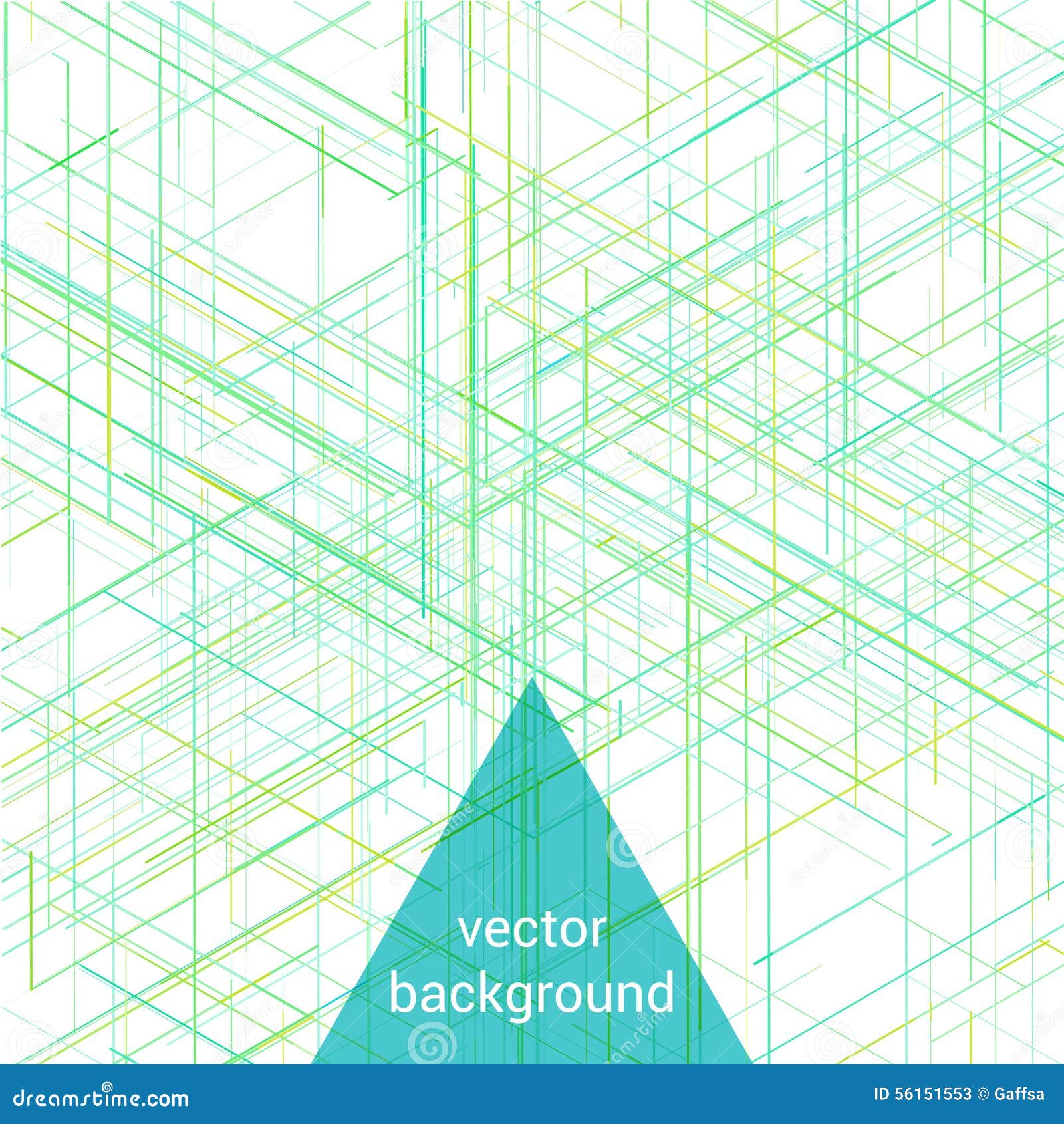 Abstract Isometric Computer Generated 3D Blueprint Stock Vector ...