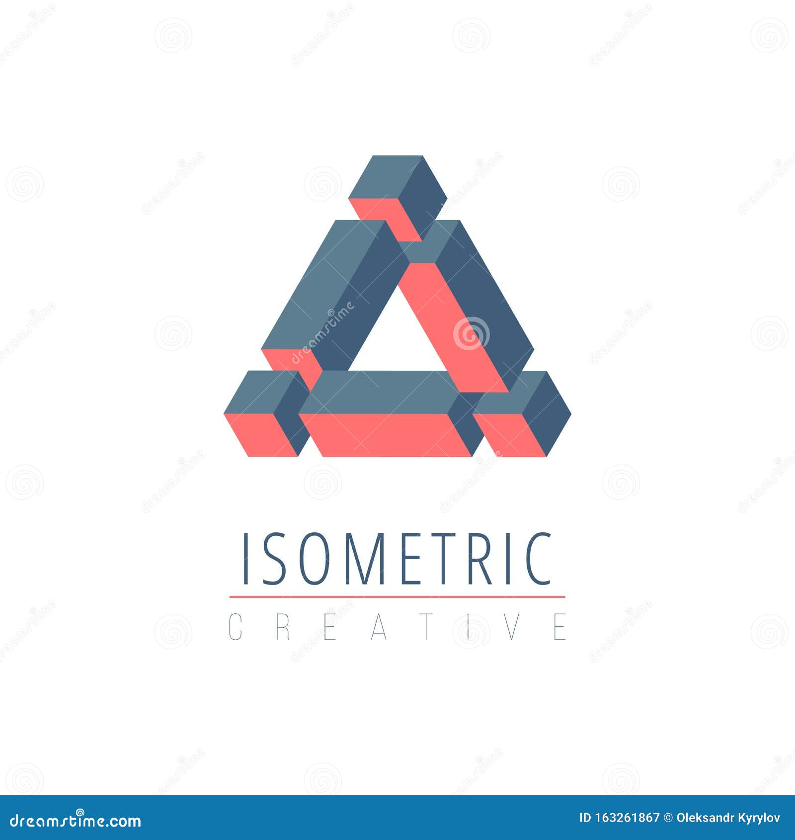 Abstract Isometric Impossible Cube Triangle Logo Design Template, Retro ... Abstract Isometric Impossible Cube Triangle Logo Design Template, Retro ...